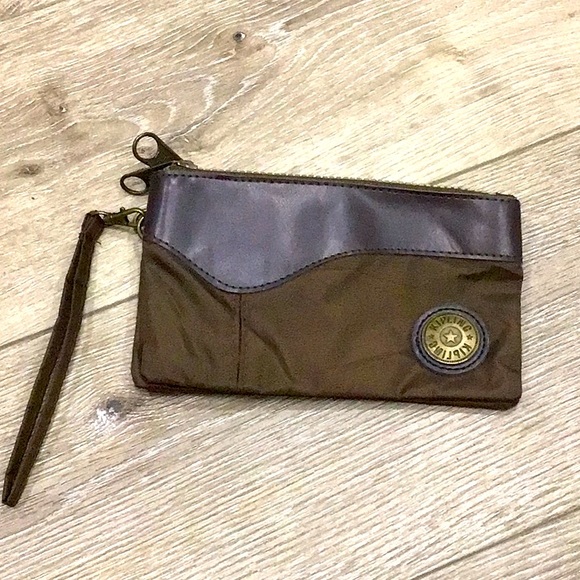 Kipling | Bags | Kipling Brown Nylon Wristlet Wallet | Poshmark